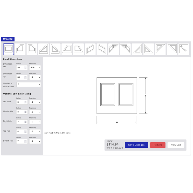 Custom Wainscoting Design Tool